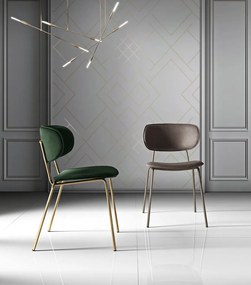 Max Home Designová židle Kristy vzorník tkaniny: crystal 03, nohy: kovové černé NERO OPACO