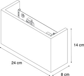 Chytrá nástěnná lampa dubové dřevo 24 cm vč. wifi G9 - Otan