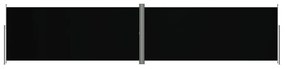 Zatahovací boční markýza černá 220 x 1 000 cm,  318048