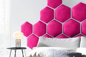 Eka Čalouněný panel Hexagon Trinity 40,5 cm x 35,3 cm - Růžová 2310