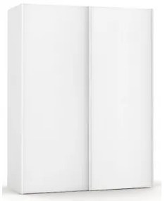 Vysoká šatní skřín REA Houston up 1 - bílá, střední výplň dveří v barvě skříně