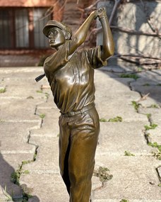 Bronzová socha soška - Golfista 3