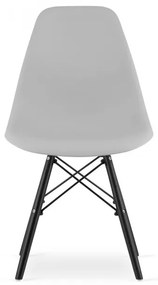 Set jídelních židlí OSAKA šedé (černé nohy) 4ks