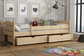 Dřevěná postel ELA 05  80x200 cm borovice masiv  s úložným prostorem