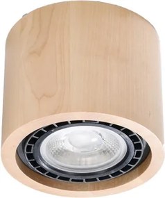 Stropní bodové svítidlo SOLLUX Basic 1 GU10 1x40W bez zdroje SL.0913 přírodní dřevo