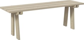 Outsunny Dřevěná zahradní lavice pro 2 osoby 220 kg nosnost, venkovní lavice pro terasu, zahradu a bazén 130x38x45 cm přírodní | Aosom