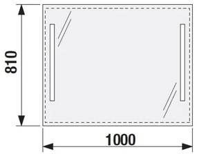 Jika Clear Zrcadlo 100x81 LED H4557651731441