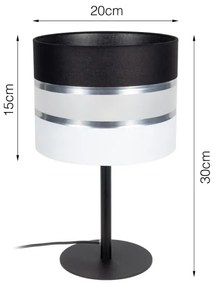 Stolní lampa CORAL 1xE27/60W/230V černá/bílá