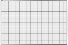 Magnetická tabule s odkládací poličkou MANAŽER L 180 x 120 cm (potisk) - čtverce 100 mm (101801201105)