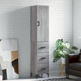 Skříň highboard šedá sonoma 34,5 x 34 x 180 cm kompozitní dřevo