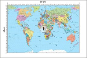 Fototapeta Mapa Světa Samolepící tapety 416x254