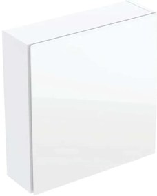 Geberit - Skříňka 47x45x15 cm, 1 dvířka, panty L/P, bílá/sklo bílé 502.319.01.2