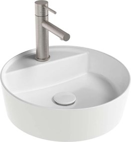 Ravak Uni Slim - Umývátko, průměr 40 cm, bez přepadu, s otvorem pro baterii, bílá X01717