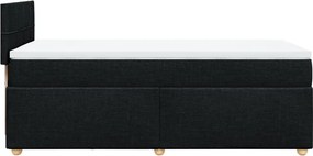 Box spring postel s matrací černá 80 x 200 cm textil 3286509