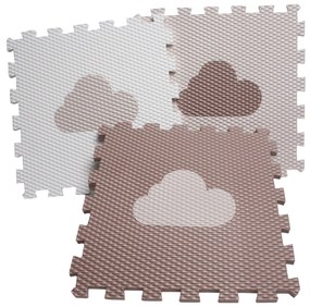 Vylen Pěnové podlahové puzzle Minideckfloor s mráčkem Šedý s bílým mráčkem 340 x 340 mm