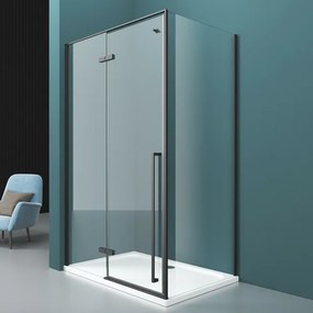 design černý sprchový kout DOPORRO R64 BLACK - 100-140cm ESG 6mm