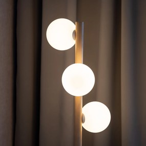 TK Lighting Stojací lampa Estera Wood s dekorem dřeva pro žárovku 3x G9 TK5809