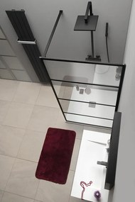 Gelco, CURE BLACK sprchová zástěna 1100 mm, čiré sklo, CB110