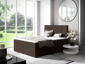 Eka Kontinentální čalouněná postel LINA - Trinity (180x200 cm) Barva látky Trinity: Tmavě hnědá (Trinity 2308)