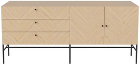 Výprodej Pop up Home designové komody Luxe Sideboard (dub, držadla mosaz)