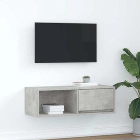 TV skříňka betonově šedá 80x31x25,5 cm kompozitní dřevo