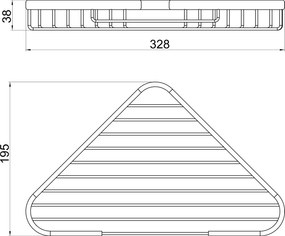 Novaservis - Rohová police velká Metalia Drátěný program chrom, 6035,0