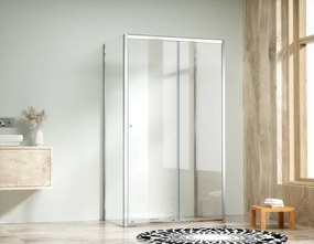 NICOL COMBI II Chrom 100x100x100 Čiré Sprchový kout s posuvnými dveřmi