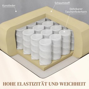 Masážní křeslo HOMCOM Relaxační křeslo s 8 vibračními body, 5 režimů, funkce polohování, nosnost 150 kg, imitace kůže, světle šedá | Aosom.de