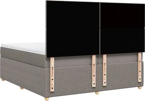 Box spring postel s matrací taupe 200x200 cm textil 3292160