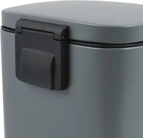 Spirella AKIRA pedálový odpadkový koš 12 L matná šedá / ocel / soft-cl