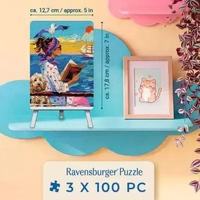 RAVENSBURGER Puzzle se stojánkem Spolu na cestách / 3x100 dílků / od 1