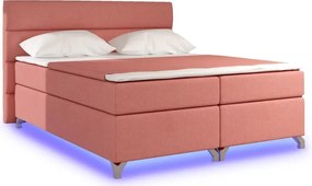 Postel Boxspring Amadeus + LED 200x180, béžová (látka - bao 14)