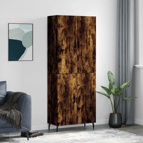 Skříň highboard kouřový dub 69,5 x 34 x 180 cm kompozitní dřevo