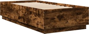 Rám postele kouřový dub 90 x 200 cm kompozitní dřevo 3209727