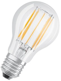 Průhledná LED žárovka E27 11 W CLASSIC A, studená denní bílá
