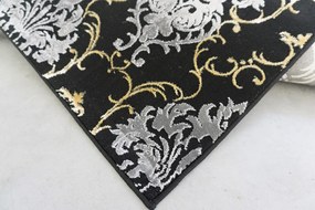 BE Koberec Elite 23282 BLACK GOLD - černý obdélníkový Rozměr: 60x100 cm