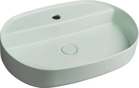 Sapho Isvea - Umyvadlo na desku 60x40 cm, otvor pro baterii, zelená mint 10NF65060-2T
