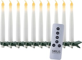 Bílá vánoční světelná dekorace 10 ks ø 2 cm Carolin – Sirius