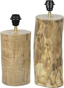 Dřevěná základna ke stolní lampě Eukalyptus - 16*14*35cm/ E27