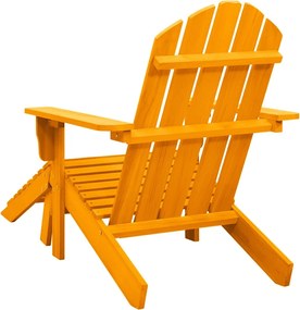 Zahradní židle Adirondack s podnožkou masivní jedle oranžová 315868