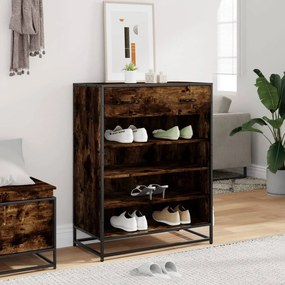 Botník kouřový dub 75 x 38 x 97,5 cm kompozitní dřevo a kov 3300877