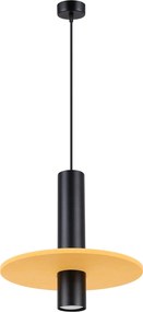 Sollux Lighting Závěsná lampa PELTA 1 černá/žlutá