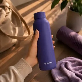 QUOKKA Termoláhev Solid tmavě modrá / Nerezová / Dvouplášťová / 630 ml