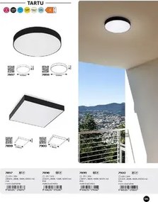 Rabalux TARTU černá / Venkovní svítidlo / LED 24W / 2500lm / nastavite