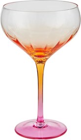 DIVINE Sklenice na koktejly 380 ml - oranžová/růžová