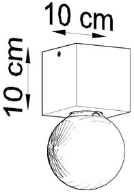 Stropní svítidlo v přírodní barvě 10x10 cm Gabi – Sollux