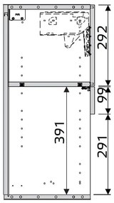 EBS EH60M1DH Skříňka horní výklopná pro mikrovlnnou troubu, 60 cm, dub halifax tabák 1 set