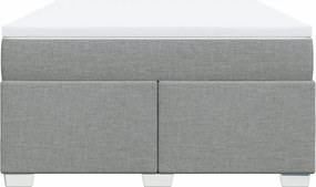 Box spring postel s matrací světle šedá 160 x 200 cm textil 3285144