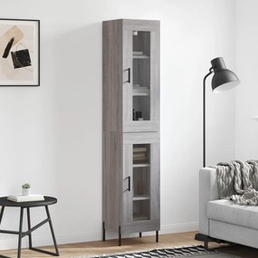 Skříň highboard šedá sonoma 34,5 x 34 x 180 cm kompozitní dřevo