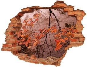 Wallmuralia Fototapeta díra na zeď 3D Listí na vodě 90x70 cm